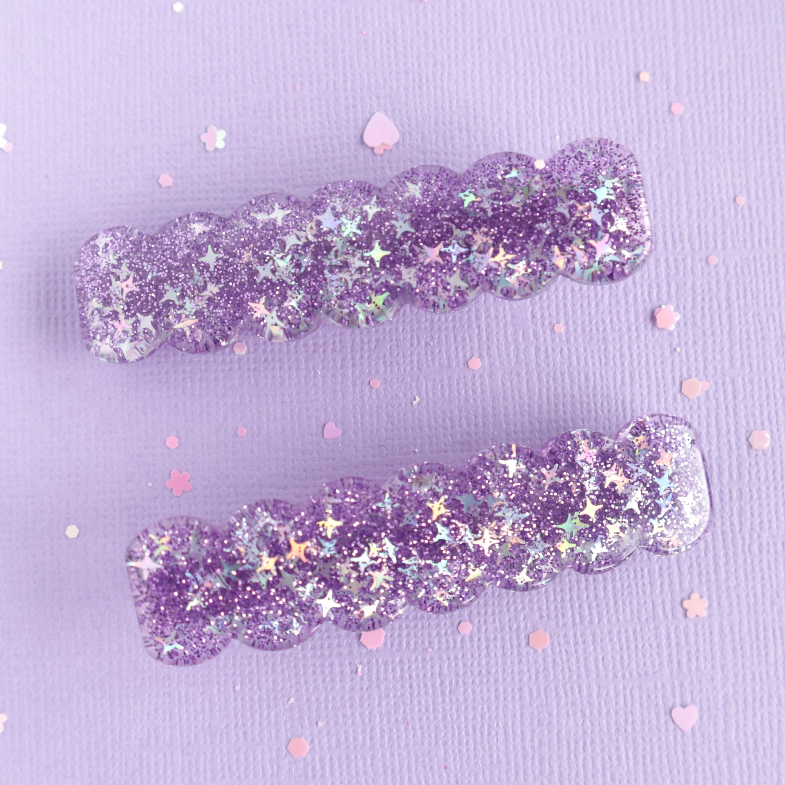 PURPLE SPARKLE - Glitter Clips – Christian and Roy